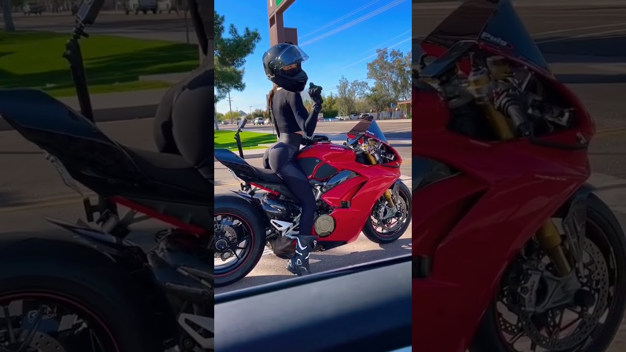 girl dance on Ducati Panigale V4 ❣️❣️#trending #youtubeshorts #youtube #ducati #tiktok #tiktokvideo
