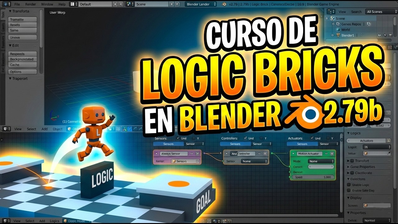 UPBGE -(C33)Simple, Python Main Menu in Blender#indiegame #tutorial #upbge #blendergame