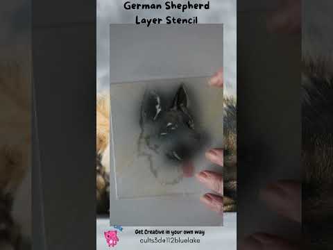 🖼️ German Shepherd Layer Stencil・ STL File for 3D printing・Cults