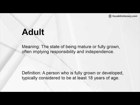 Adult Meaning