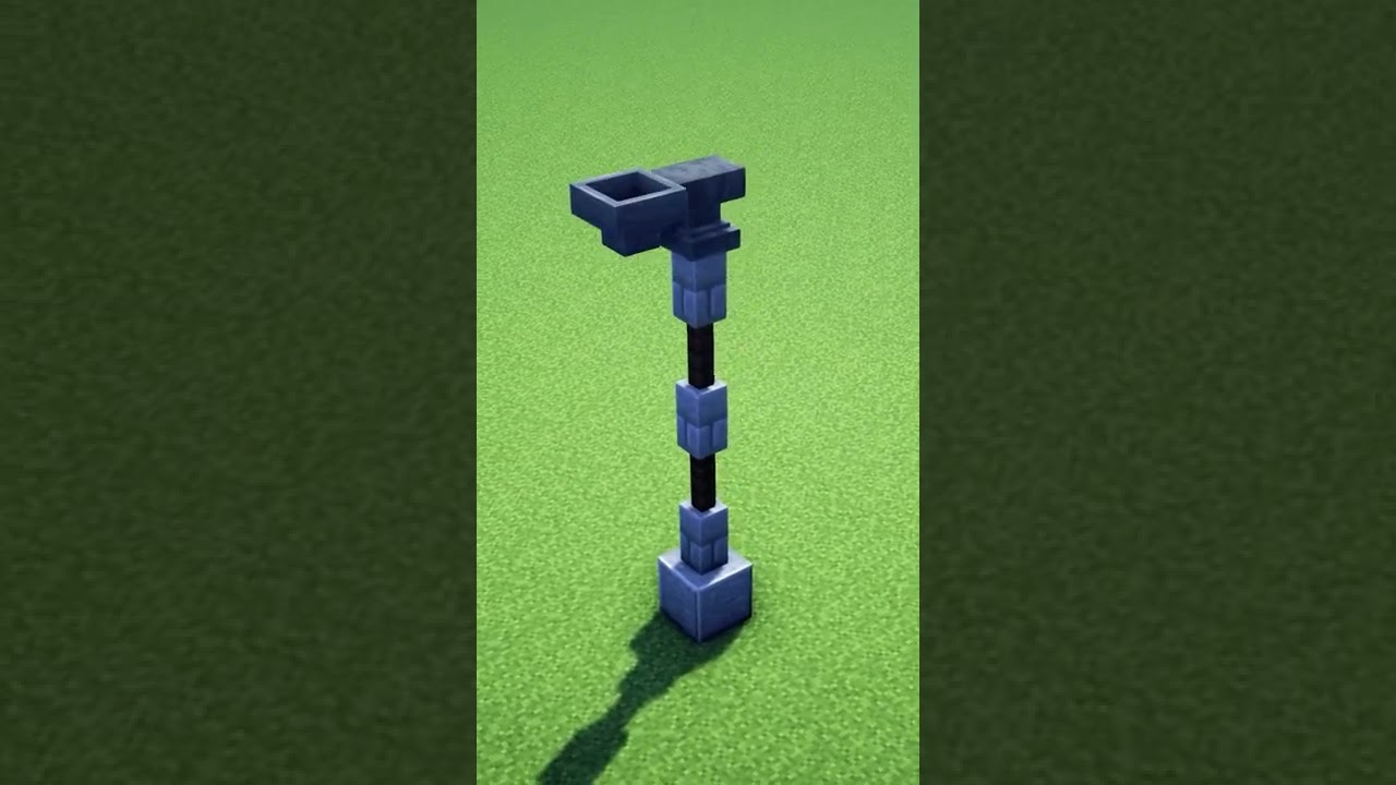 Minecraft Build Tips: Two Easy Lamp Post Designs #shorts