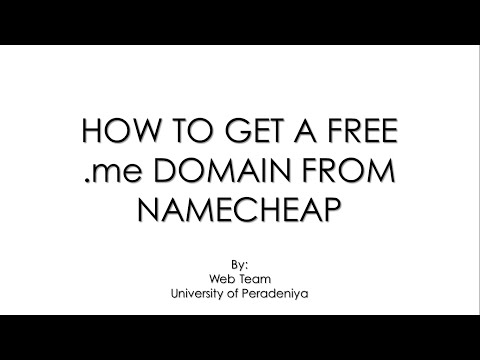 How to get a .me domain from namecheap | Web Team UoP
