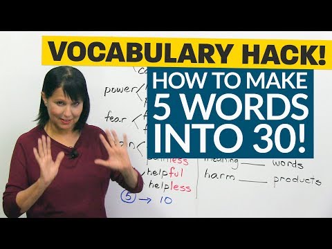 Vocabulary Hack: How 5 words become 30!
