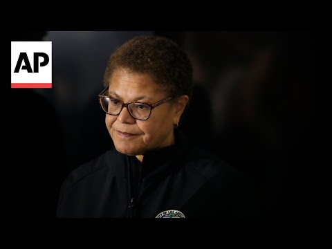 Los Angeles Mayor Karen Bass stays silent when asked about handling of fires