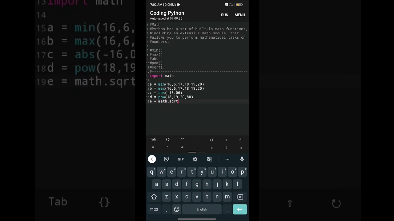 How to use math functions | how to find min or max number | mathmatics in python | python