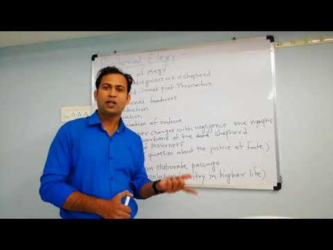 Pastoral elegy and its characteristics, explained by Mayur sharma in hindi