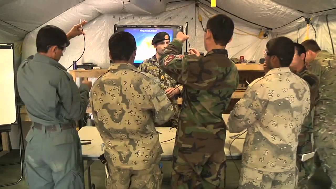Afghan soldier teaches Explosives Hazard Reduction Course
