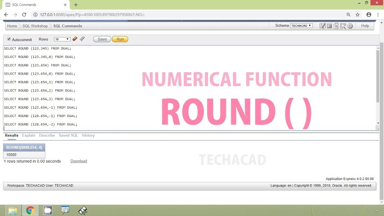 Oracle Tutorial - Numerical Function ROUND