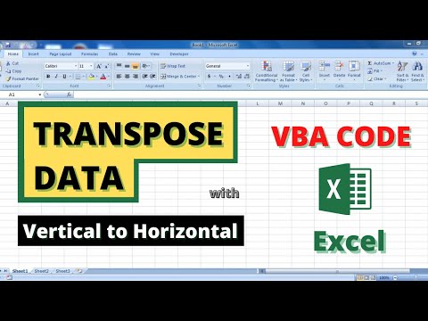 VBA Code to Transpose Data in Excel Vertical to Horizontal | Transpose Columns to Rows with VBA Code
