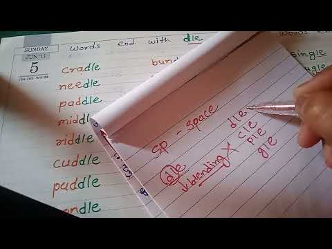 words end with dle with example.
