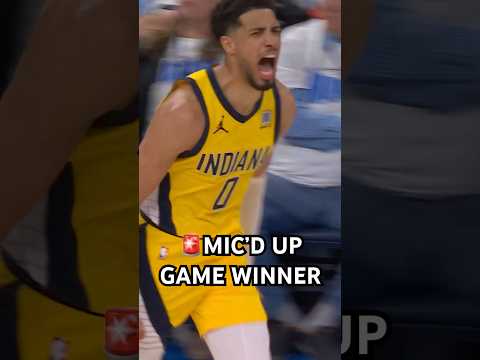Tyrese Haliburton micโd up for his game winning shot in Game 1 of the NBA Finals
