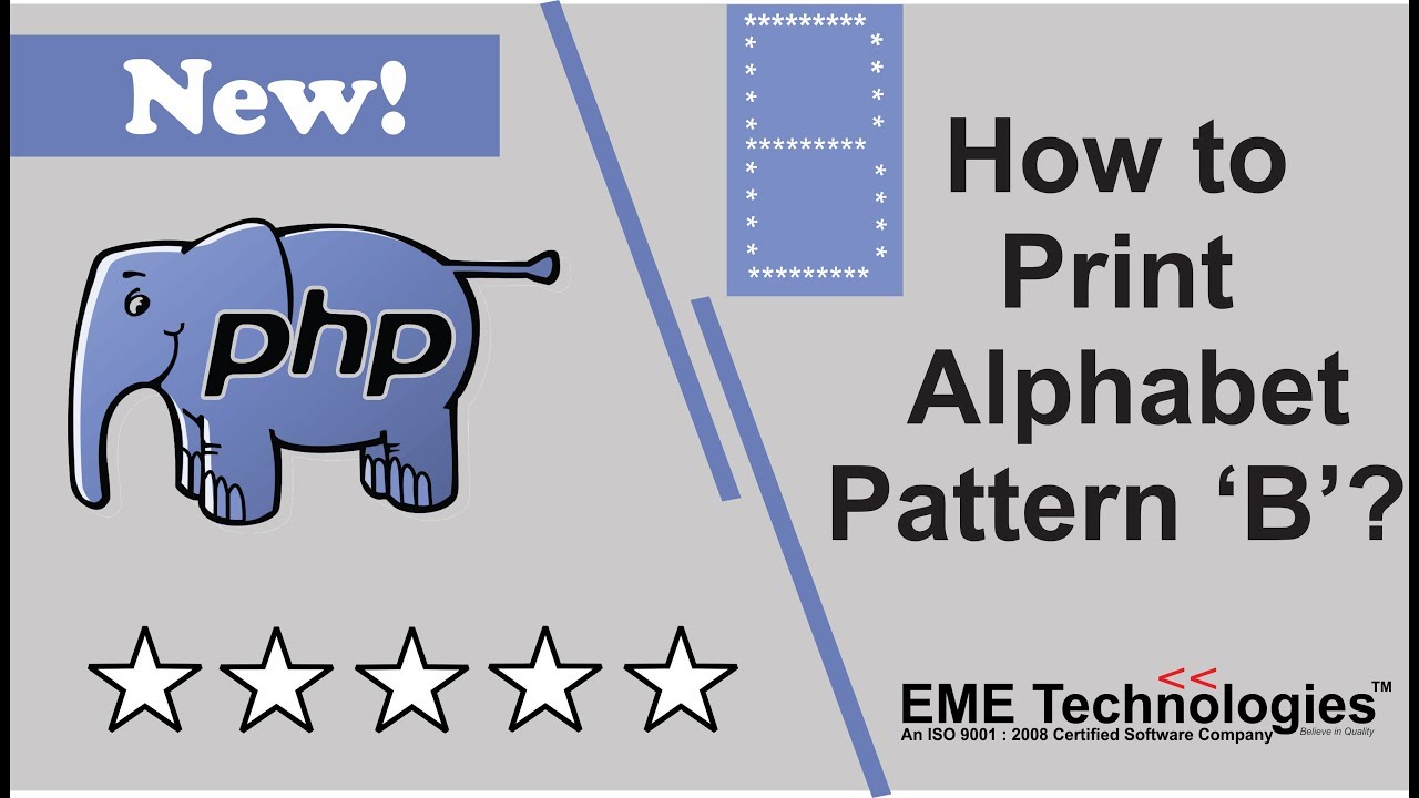 Write a PHP Program to Print Alphabet Pattern 'B'