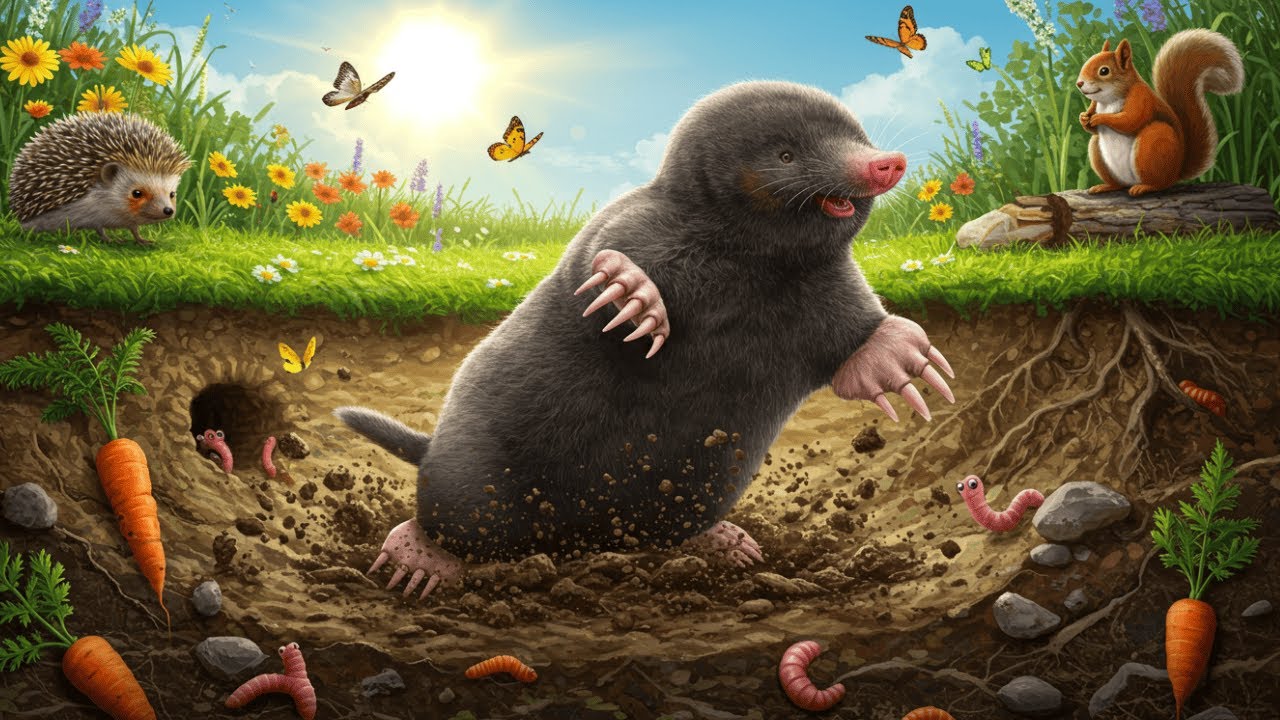Moles 🦴 Mighty Underground Diggers With Super Snouts! | Fun Animals for Kids