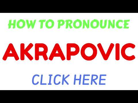 How To Pronounce Akrapovic | how to say Akrapovic correctly | correct pronunciation of Akrapovic