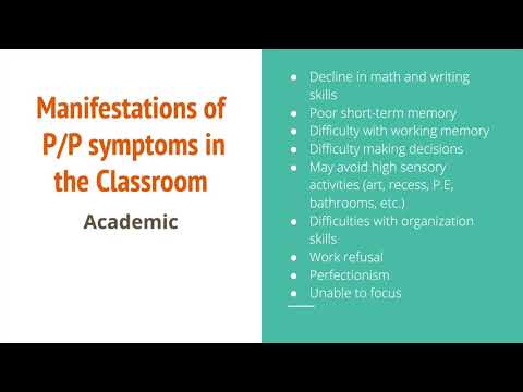 PANS/PANDAS in the Classroom: Information for Educators
