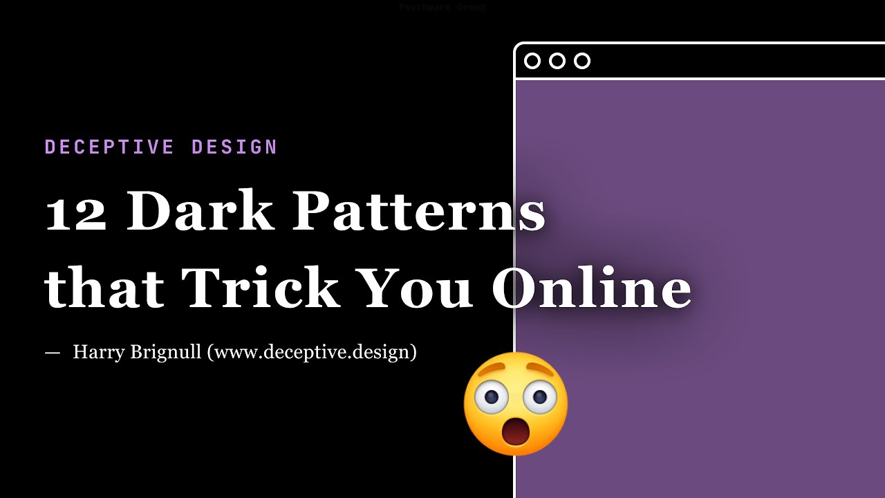 DECEPTIVE DESIGN – 12 Dark Patterns that Trick You Online