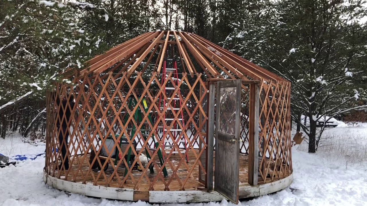 Setting up the 20’ pacific yurt