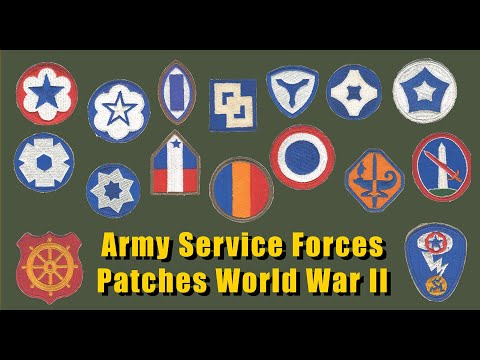 Army Service Force, Service Commands, Replacement Command and Manhattan Project Patches in WW 2.