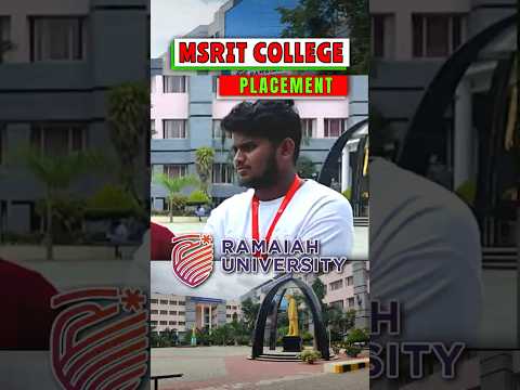 MS Ramaiah College Placement😮 | MSRIT College Placement | MS Ramaiah Student Review ✅ #msrit