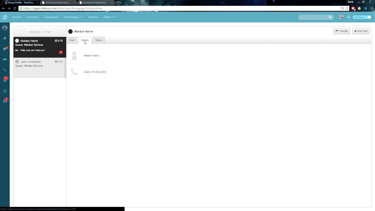 PureCloud Engage Agent Chat Handling