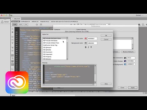How to Personalize Code Editor: Dreamweaver | Adobe Creative Cloud