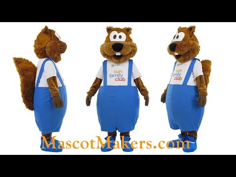 Sun Family Squirrel Mascot | Mascot Makers - Custom mascots and characters
