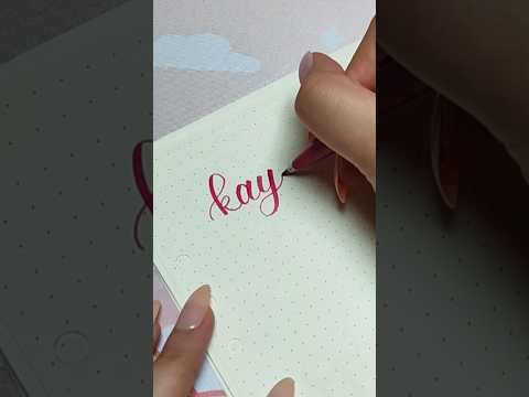writing your names in calligraphy | request no 8 KAYLIE #shorts #calligraphy