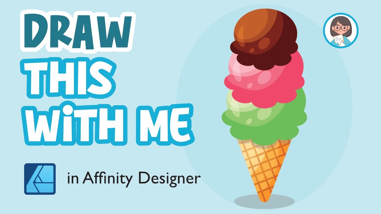 How to make an Ice Cream in Affinity Designer | Beginner-friendly Tutorial