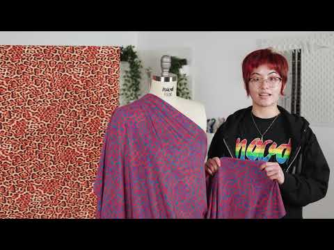 Mood Fabrics Leopard Spots UV Protective Compression Swimwear Tricot with Aloe Vera Microcapsules