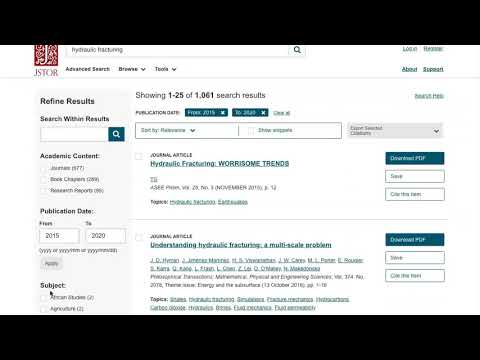 Searching the Database JSTOR