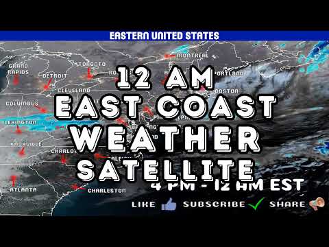 12am EAST US Mon Feb 10 Latest Satellite Weather Animation Loop - Daily Weather Tracking