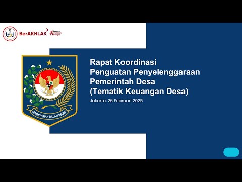 Record Zoom - Rapat Penguatan Penyelenggaraan Pemerintahan Desa