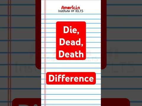 Death - Die - Dead #confusingwords #homographs #homophones #englishlanguage #homonyms