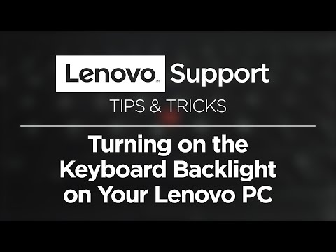 Turning on Keyboard Backlight on Your Lenovo PC