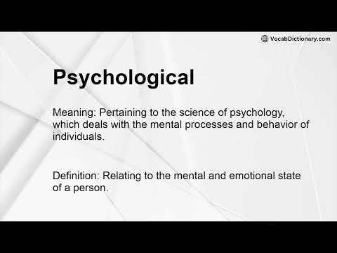 Psychological Meaning