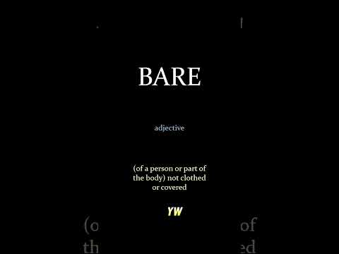 Bare # How to pronounce and meaning of the word #learnenglish #vocab #vocabulary #english learn