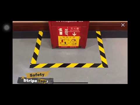 High Strength Zebra Yellow /Black Floor Marking and Social Distancing Tape