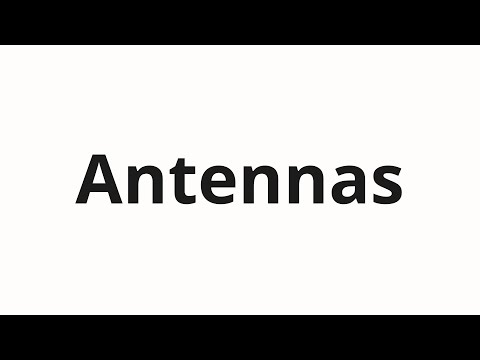 How to pronounce Antennas