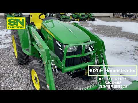 It's SNPartners Tractor Tuesday featuring our John Deere 3025E Homesteader compact tractor Package