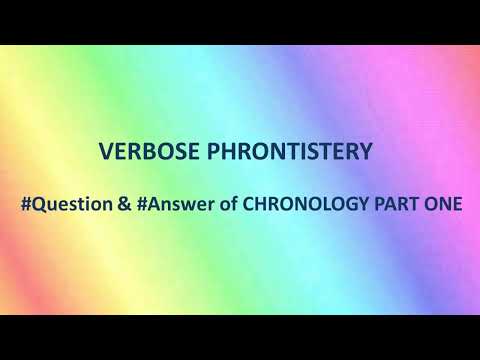 #Chronology QnA 1