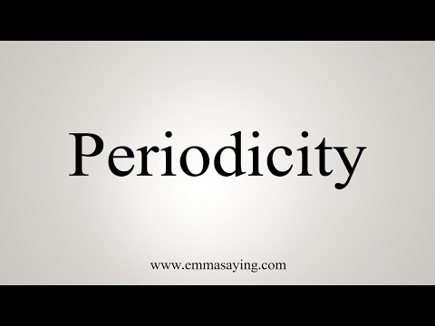 How To Say Periodicity