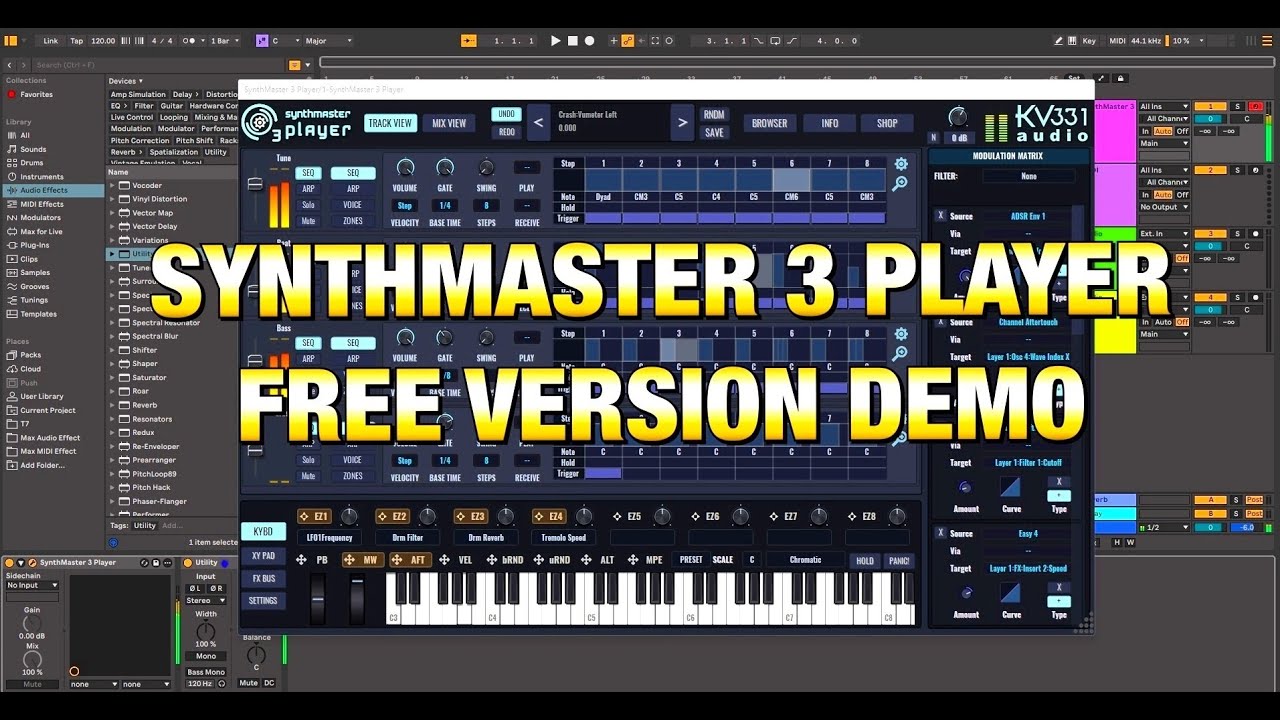 SynthMaster 3 Player - FREE Version - What's Included & Preset Demo - PC & Mac