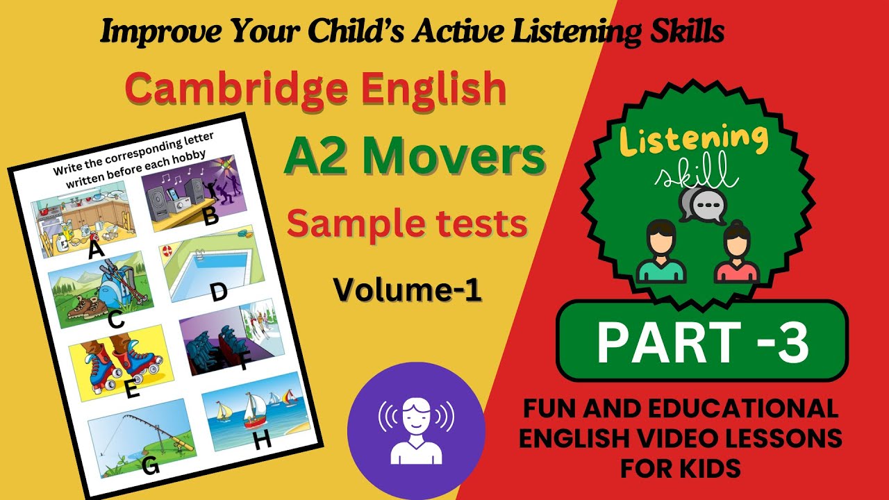 3/5 part of listening tests || Cambridge English Movers sample Tests ||
