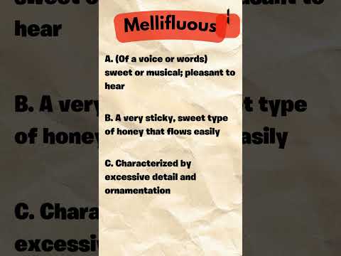 Word of the Day: Mellifluous – Meaning & Examples Explained! #vocabulary #SAT #satvocabulary