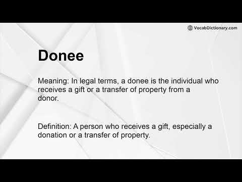 Donee Meaning
