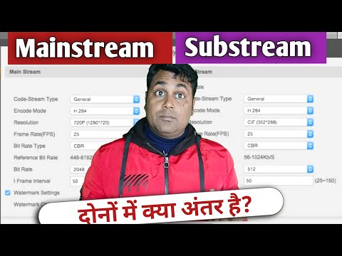 Difference between mainstream and substream in DVR or NVR in Hindi !! What is dual stream in cctv !