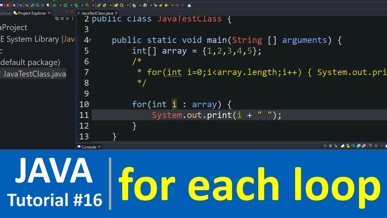 Java Tutorial #16 - for-each Loop in Java Programming | Enhanced for loop
