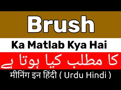 Brush Meaning | Brush Meaning In Urdu | Brush Ka Matlab Kya Hota Hai | Brush Ka Meaning Kya Hai