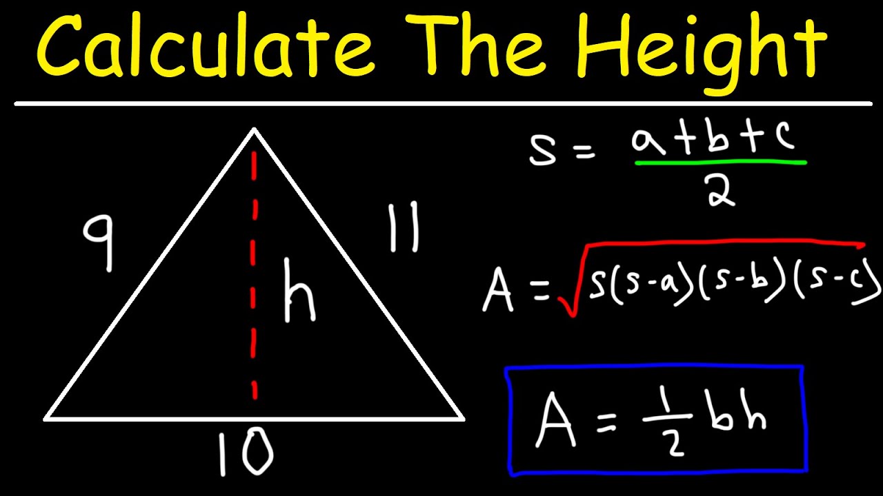 How To Calculate The Height of a Triangle Using Heron's Formula