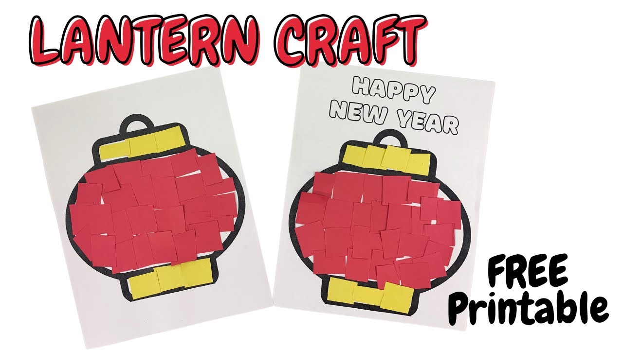 Chinese New Year Lantern Craft (Free Template)